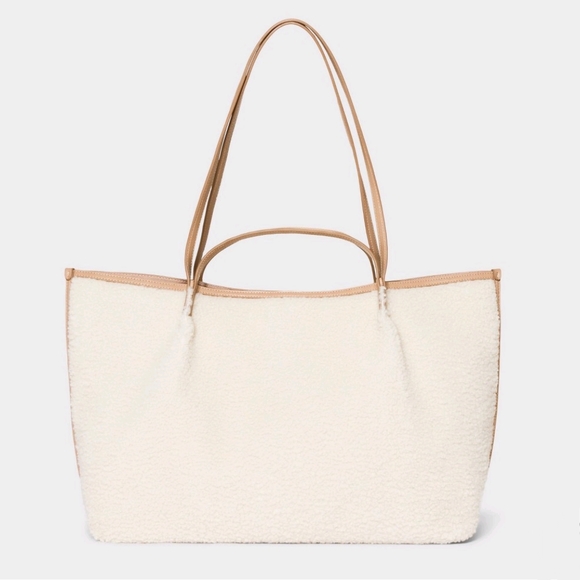 Universal Thread | Bags | Universal Thread New Cream Tan Craft Tote ...